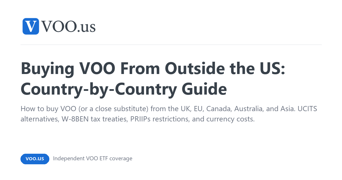 Buying VOO From Outside the US: Country-by-Country Guide | VOO.us